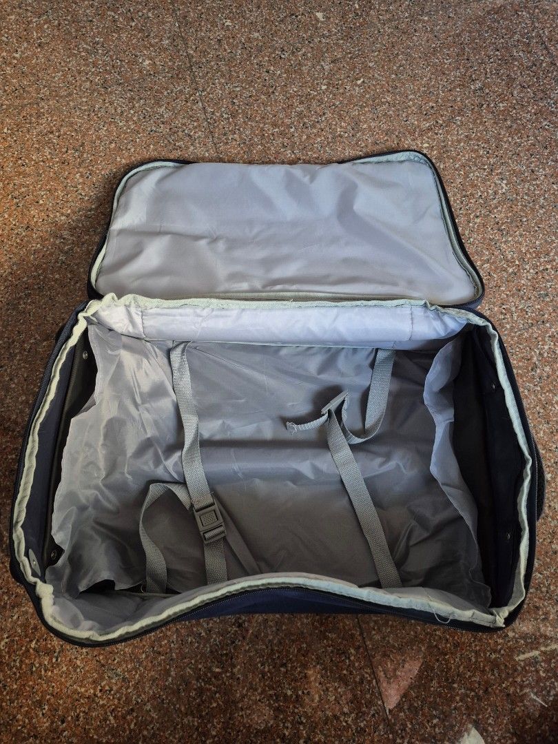 Blue Rolling Suitcase with Telescopic Handle, Hobbies & Toys, Travel ...