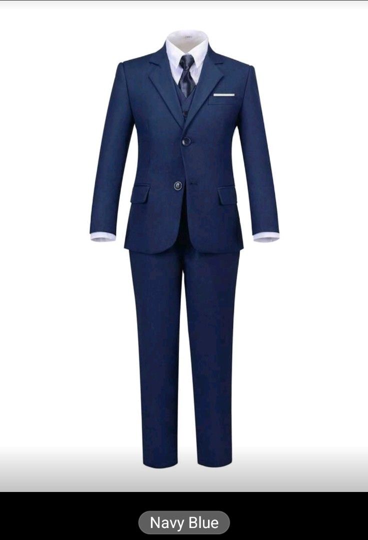 Navy Blue Suit Set - 16Y, Babies & Kids, Babies & Kids Fashion on Carousell