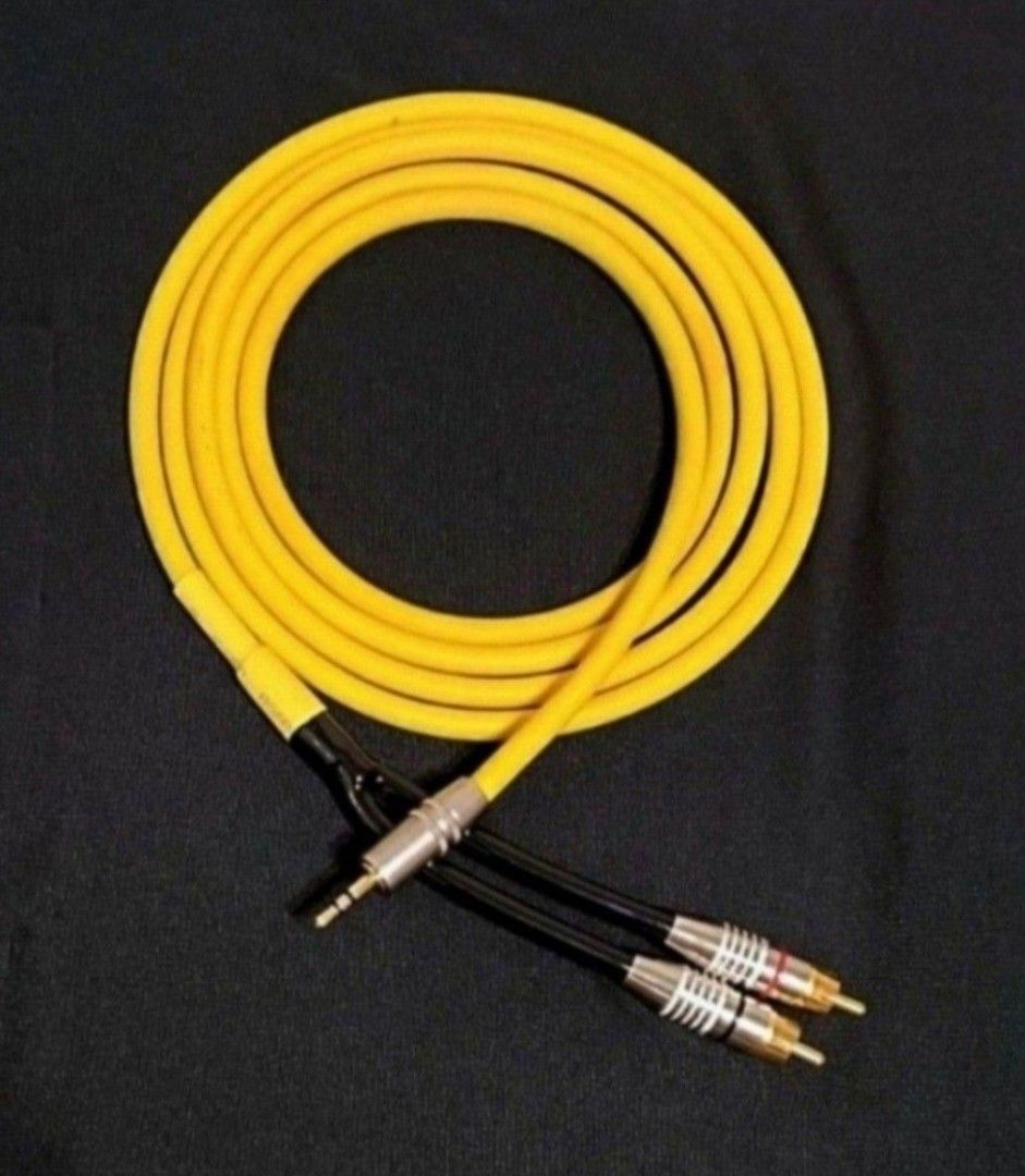 日本/Canare L-4E6S 純銅線芯/3.5mm to 2ⅹRCA Cable 2M (3.5mm轉RCA轉換線( 2米長) 日本 ...