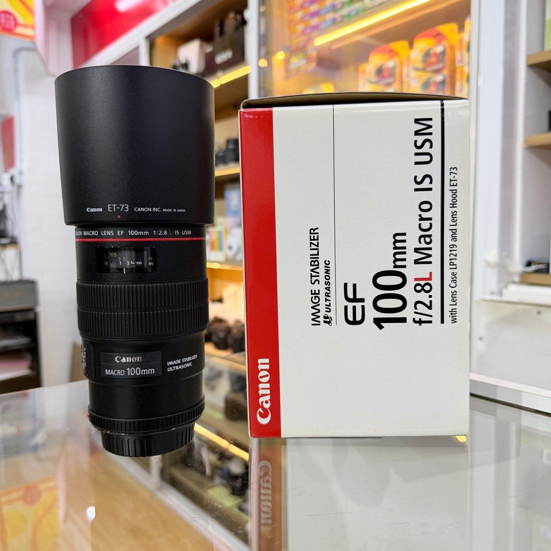 CANON EF 100MM F2.8L MACRO IS USM 99.9% VERY NEW FULL SET BOX AND POUCH ...