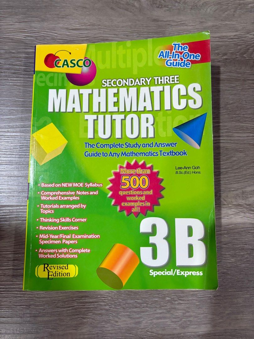 Casco Secondary 3 Mathematics Tutor 3B, Hobbies & Toys, Books ...