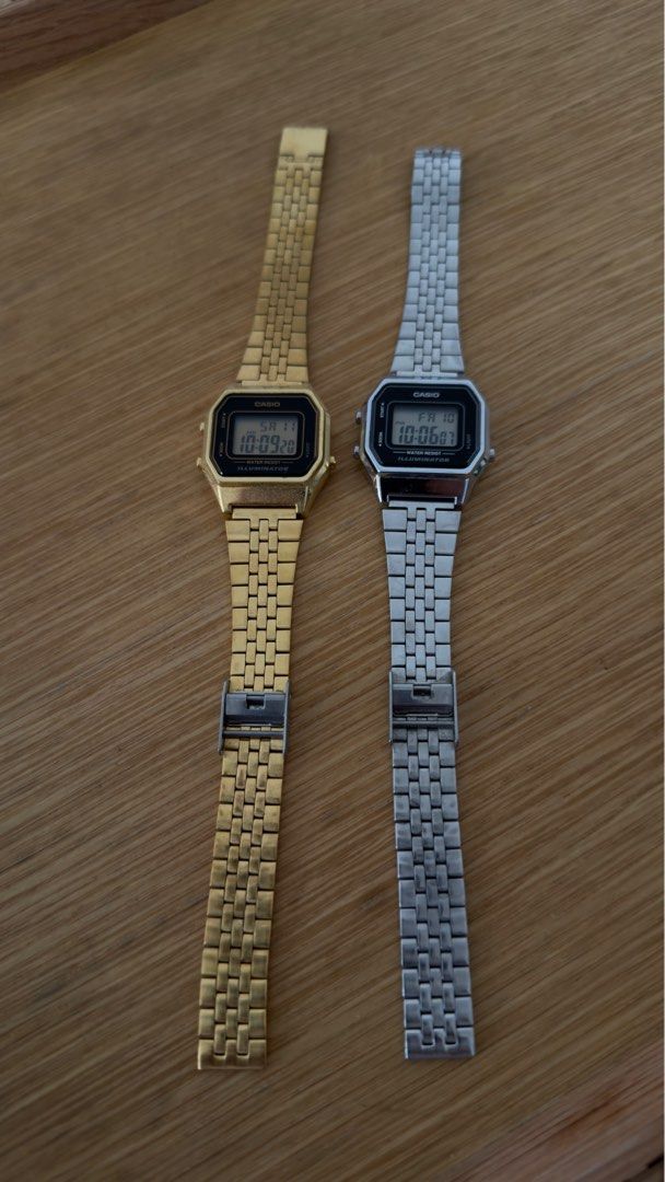 Casio Digital Watch - Gold & Silver, Women's Fashion, Watches ...