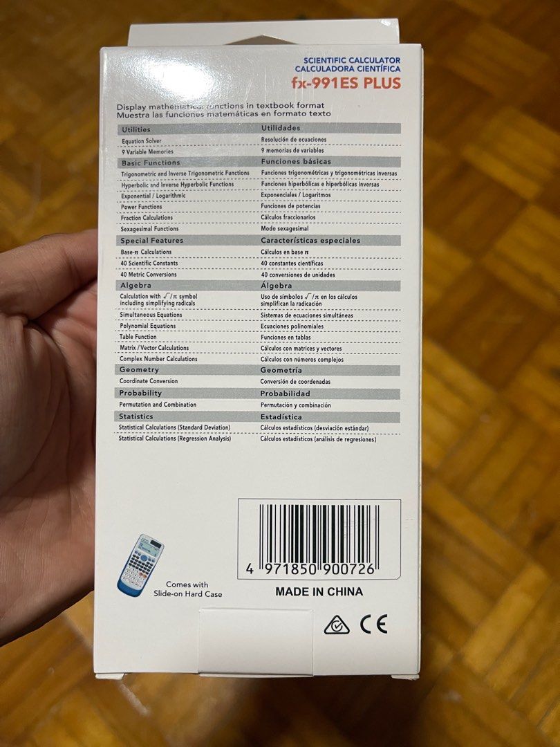 Casio fx-991ES PLUS Scientific Calculator, Computers & Tech, Office ...