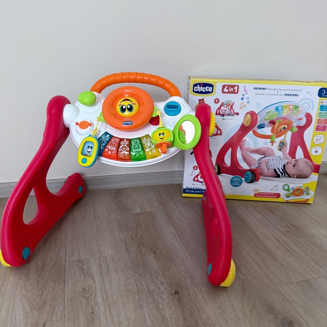 Chicco 4-in-1 Grow and Walk Gym Baby Infant Newborn Walker Play Toy ...