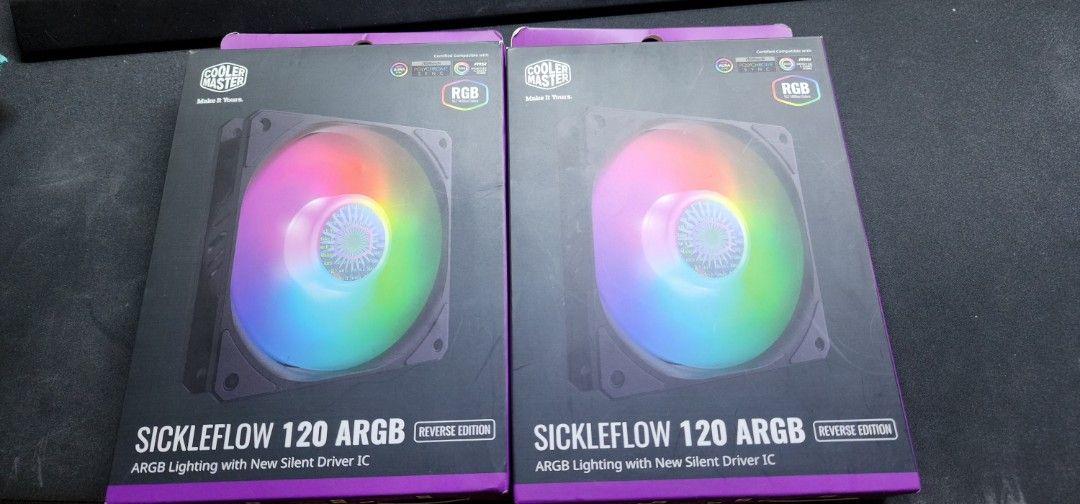 Cooler Master SickleFlow 120 reverse & 140 ARGB Fans, Computers & Tech ...