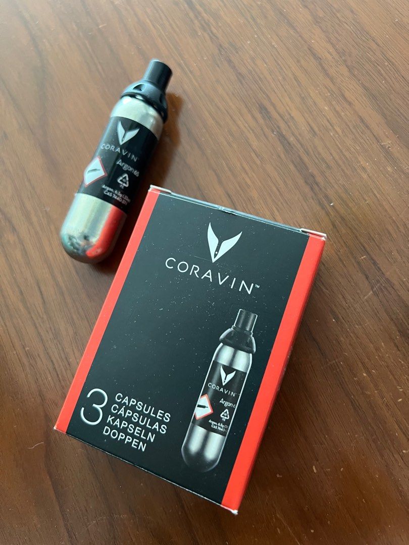Coravin Argon 氣體膠囊, 家庭電器, 廚房電器, 酒窖及存倉 - Carousell