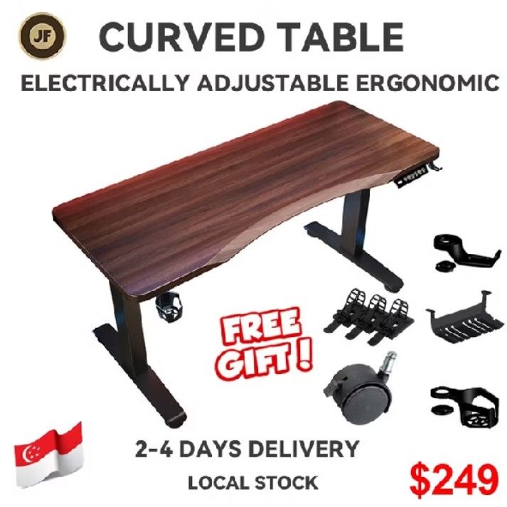 Curved Electric Standing Desk - Ergonomic - Local Stock, Furniture ...