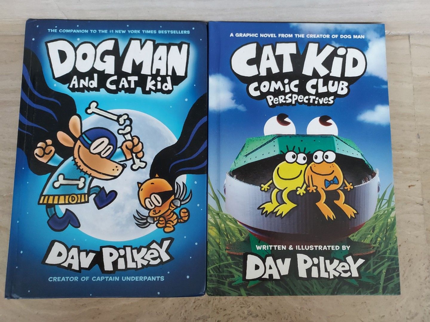 Dav Pilkey Dog Man and Cat Kid Comic Club Books Hard Cover Scholastic ...
