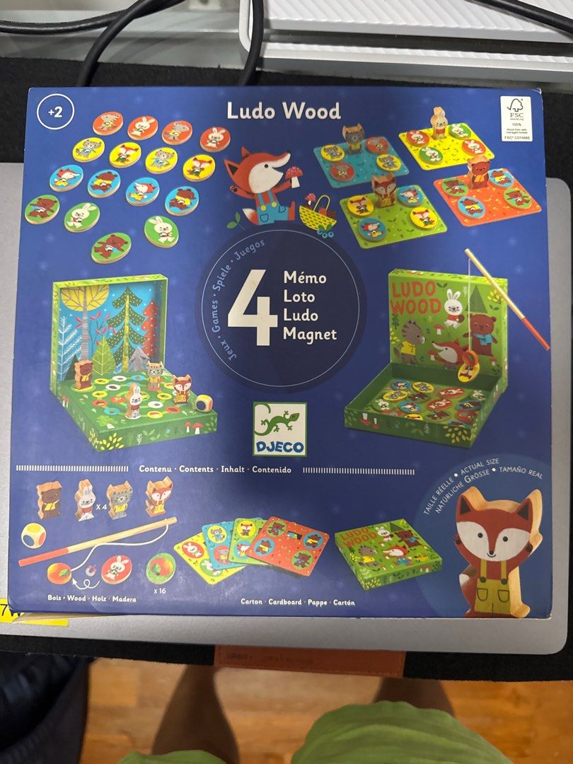 Djeco Ludo Wood 4-in-1 Board Game, Hobbies & Toys, Toys & Games on ...