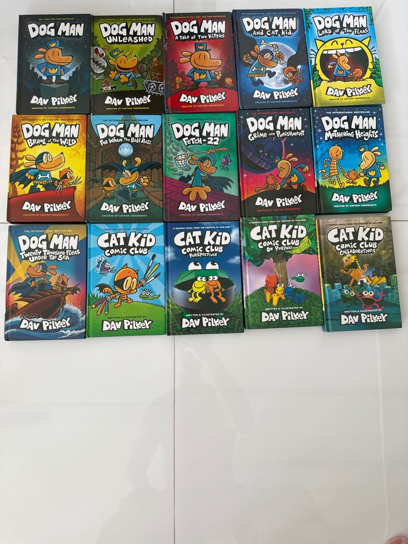 Dog Man and Cat Kid Comic Club Book Set, Hobbies & Toys, Books ...