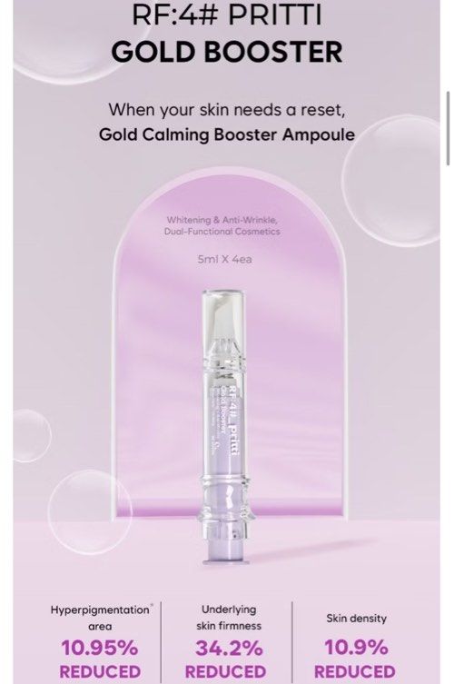 Envol Pritti RF:4# Gold Booster Ampoule Set (Brand New, Authentic) 5ml ...