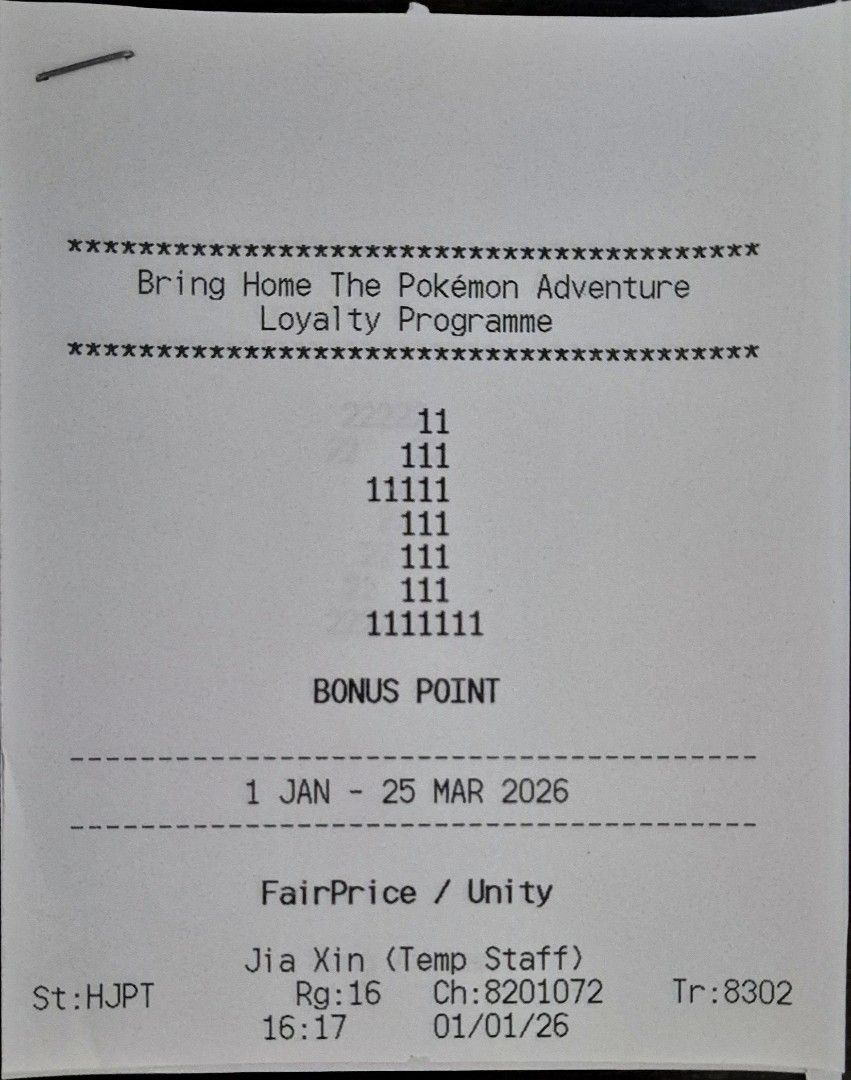 FairPrice/Unity Bonus Points - Pokémon Adventure, Tickets & Vouchers ...