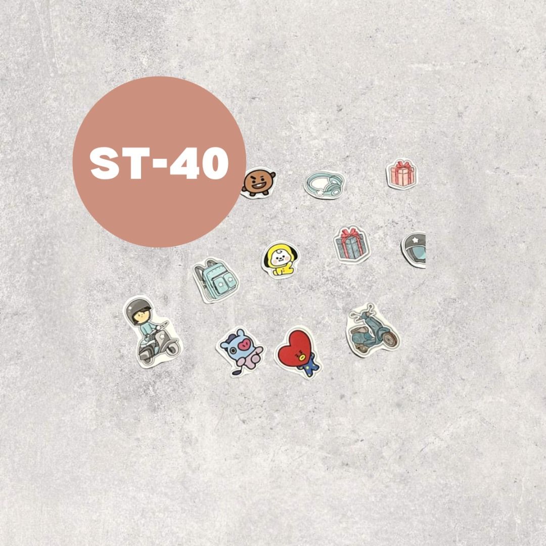 💰[FLASH SALE at $2] BTS Mini Stickers, Cute Animals Heart Cookies Alien ...