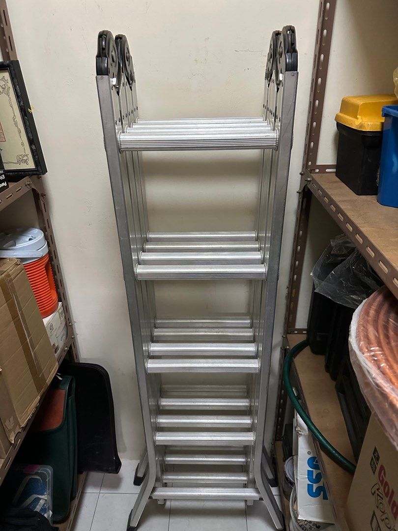 Foldable Long ladder (~6m), Furniture & Home Living, Home Improvement ...