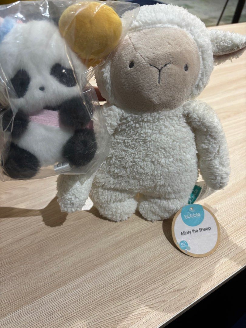 [FREE WITH ANY PURCHASE]Bubble Minty the Sheep Plush Toy and panda ...