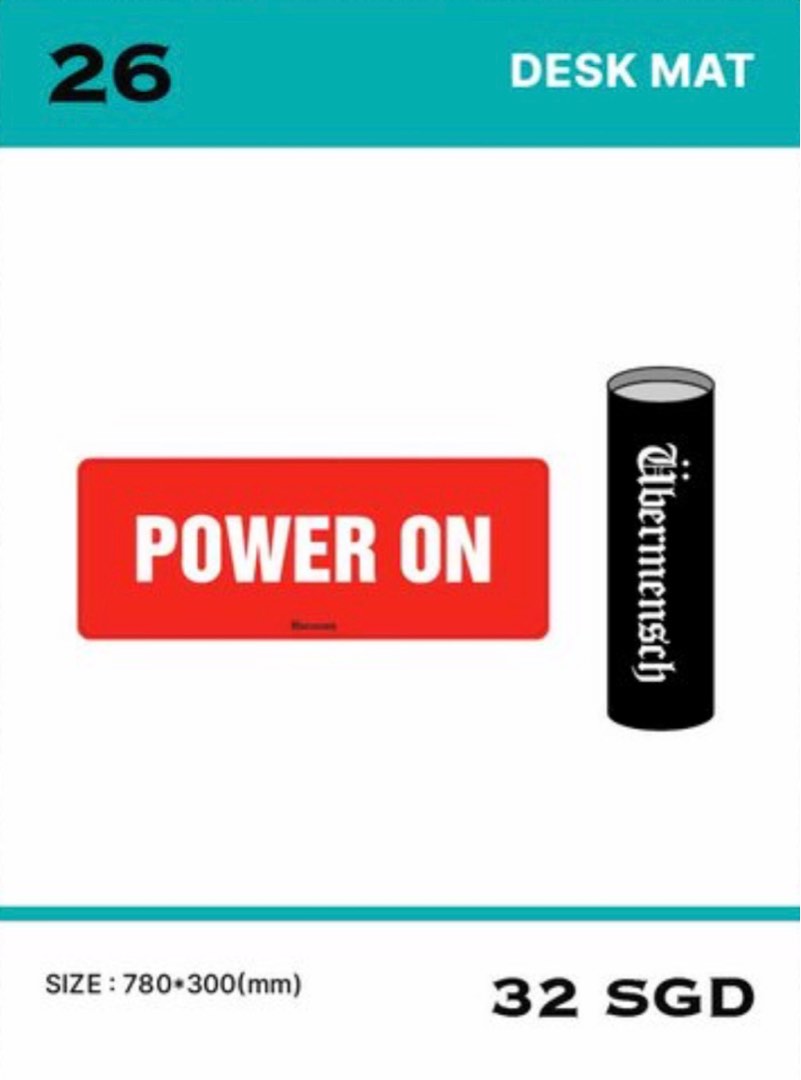 G-Dragon GD Ubermensch Power On Desk Mat, Hobbies & Toys, Memorabilia ...