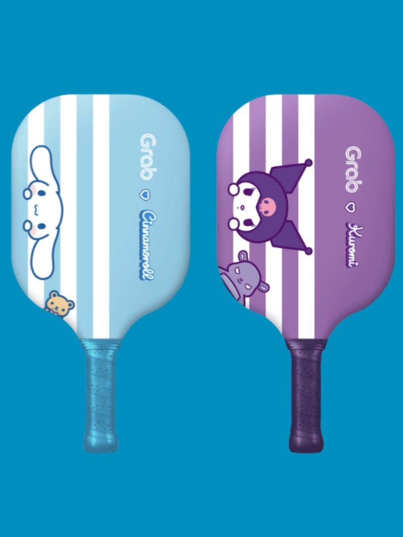 Grab x Sanrio Pickleball Paddle Set - Cinnamoroll and Kuromi, Sports ...
