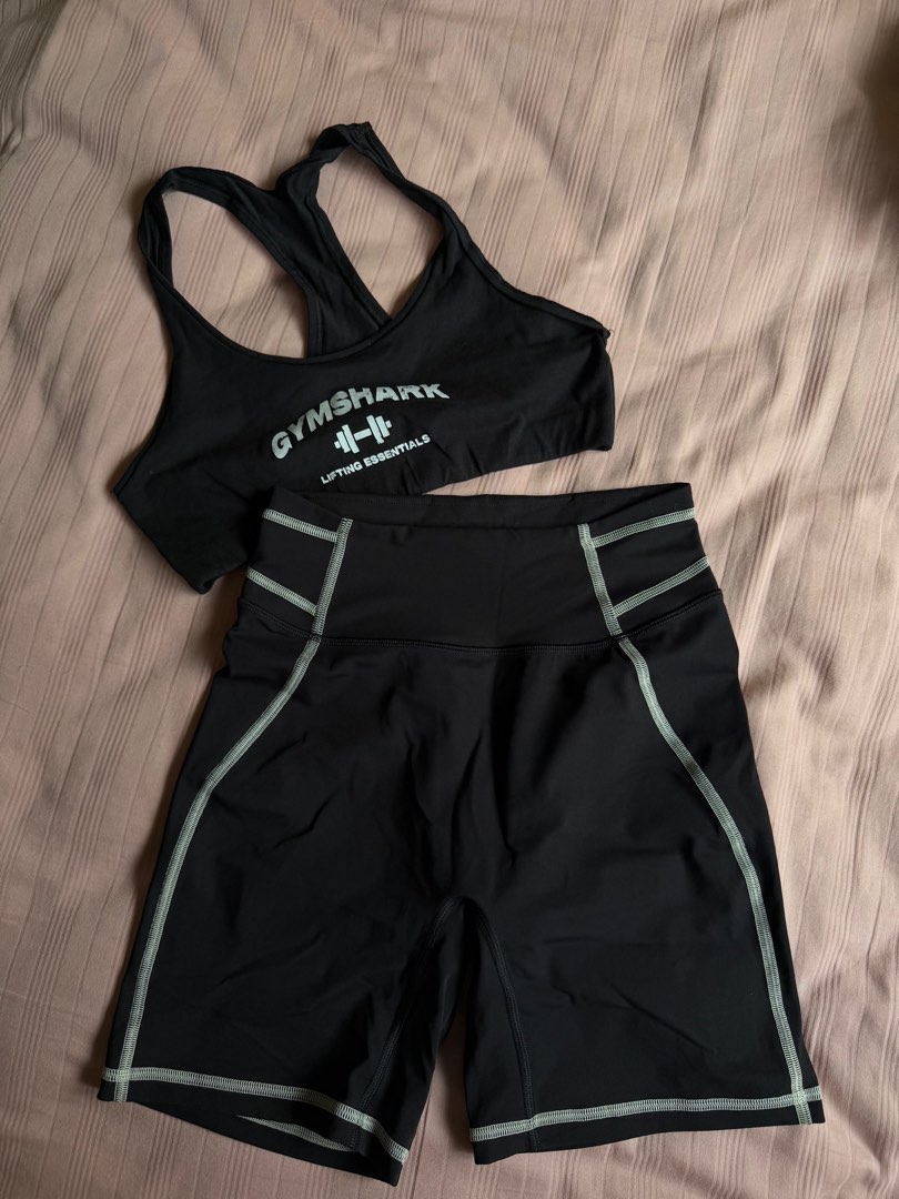 Gymshark Lifting Essentials Set - Black, Women's Fashion, Activewear on ...