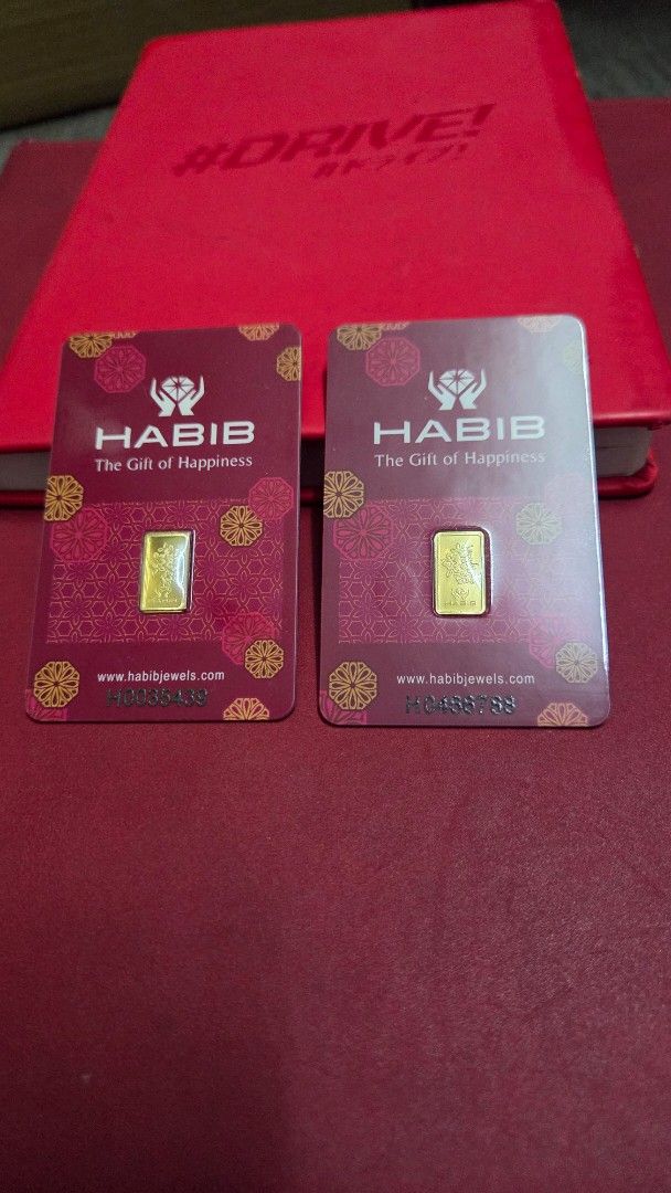 Habib 1g Gold Bar 999.9 The Gift of Happiness, Hobbies & Toys ...