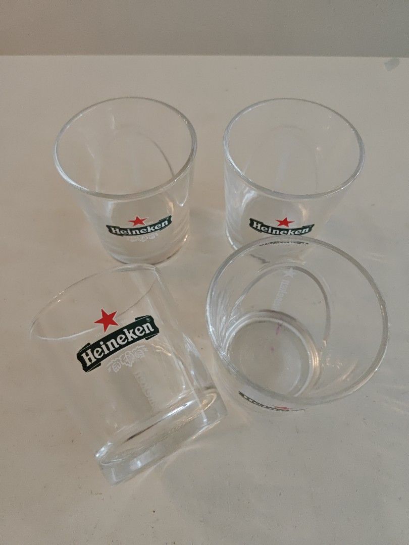 Heineken Glasses - Set of 4, Furniture & Home Living, Kitchenware ...