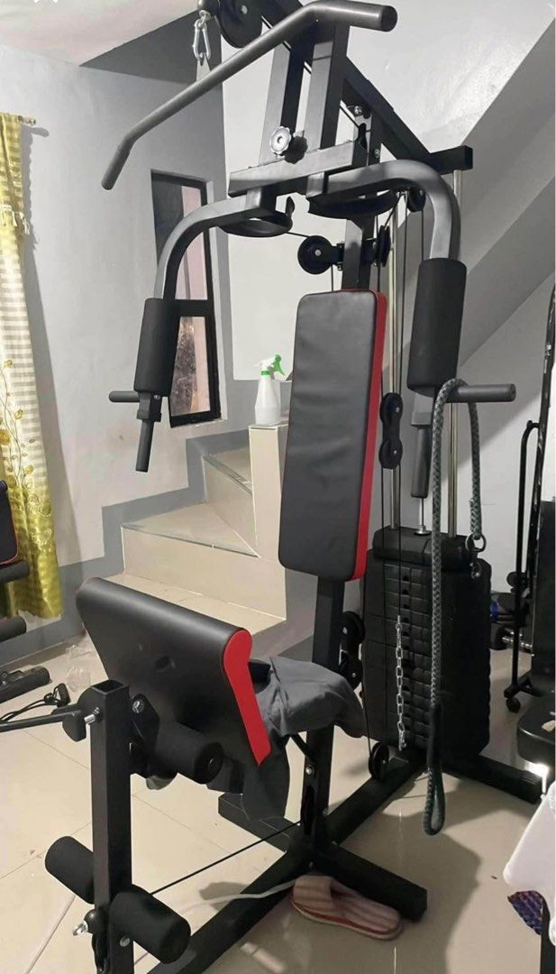 All-in-One Home Gym Multi-Function Fitness Machine with Weights | Chest ...