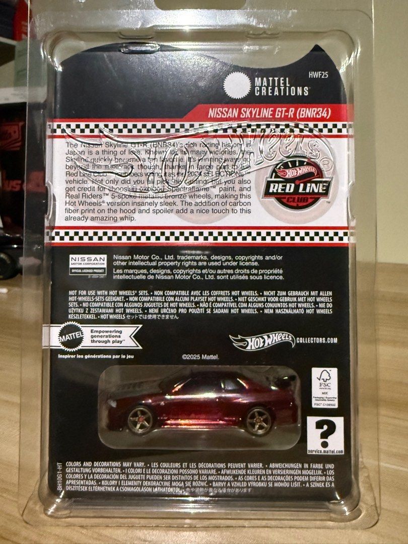 Hot Wheels Red Line Club Nissan Skyline GT-R (BNR34), Hobbies & Toys ...