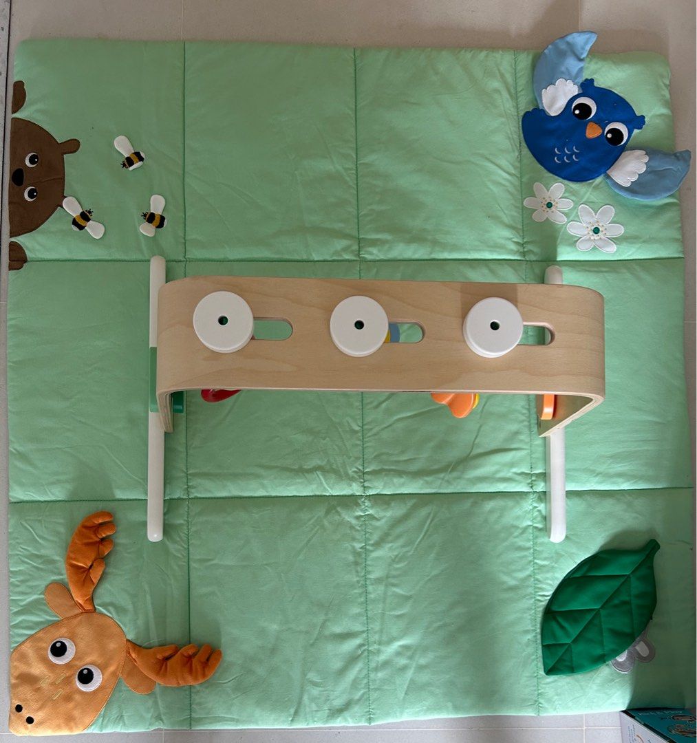 Ikea Wooden Baby Play Gym with Play Mat, Babies & Kids, Infant Playtime ...