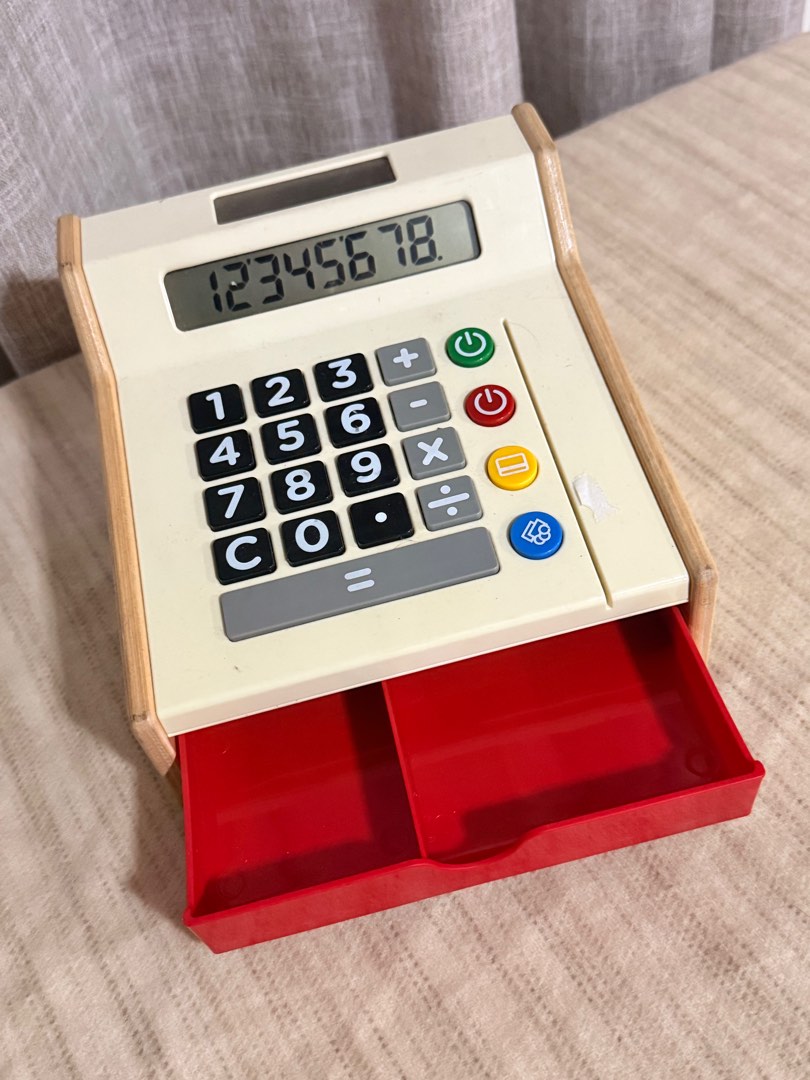 Ikea Wooden Toy Solar Calculator with Drawer/Cashier, Hobbies & Toys ...