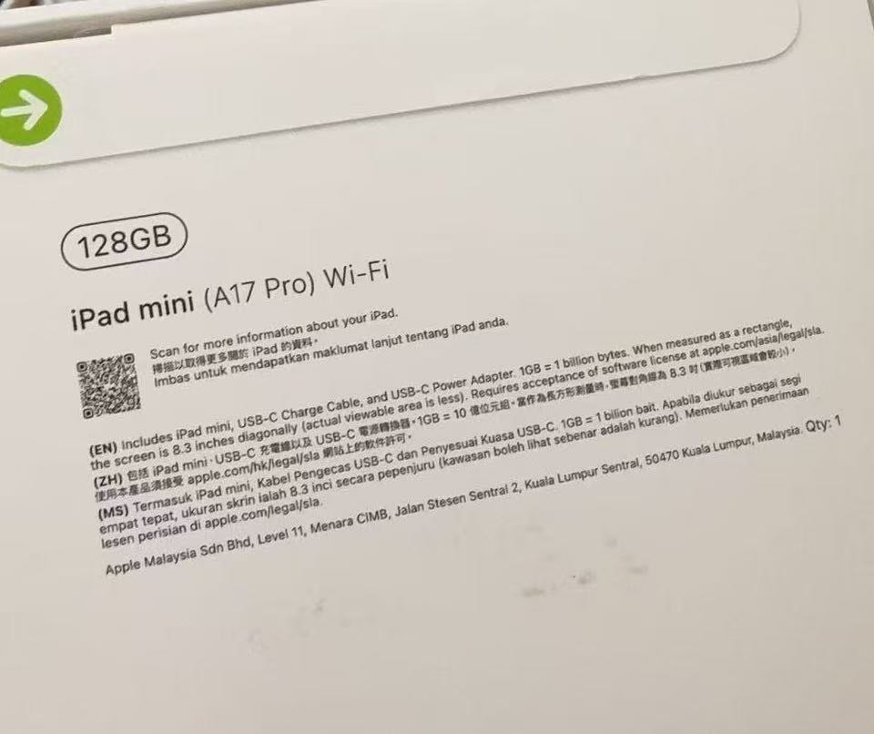 iPad mini (A17 Pro) 8.3" WiFi (2024) 128GB Space Grey, Mobile Phones ...