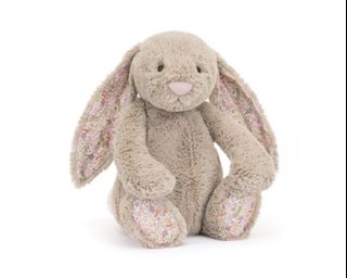 [100% authentic] Jellycat Bashful Bunny 'Snow Suit' (Medium), Hobbies ...
