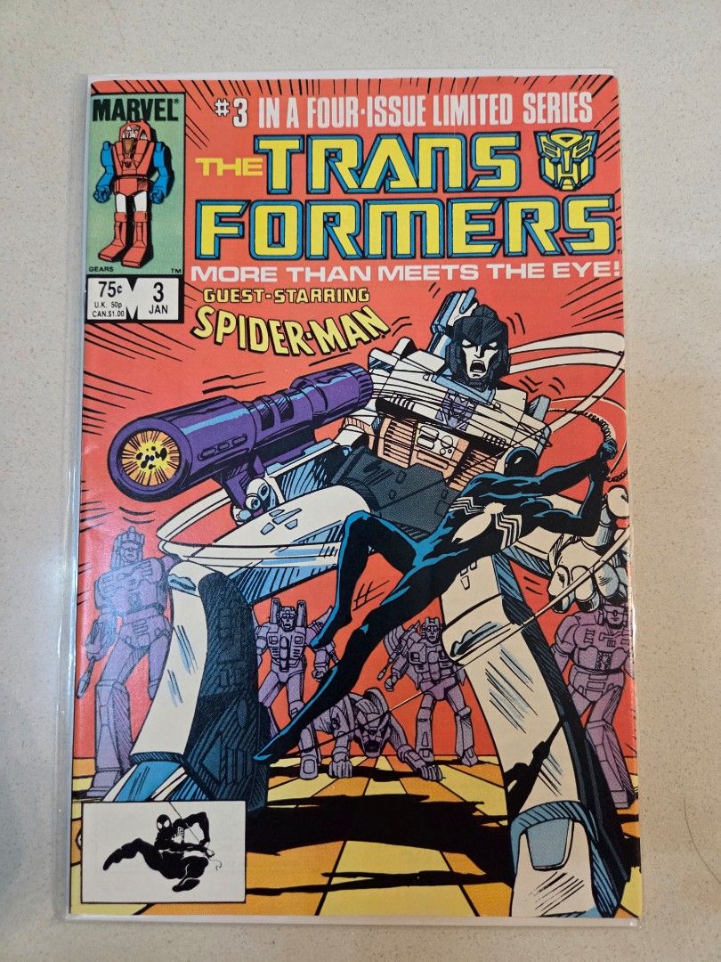 KEY 🔑 Transformers #3 First Spider-Man & Transformers Team Up Marvel ...