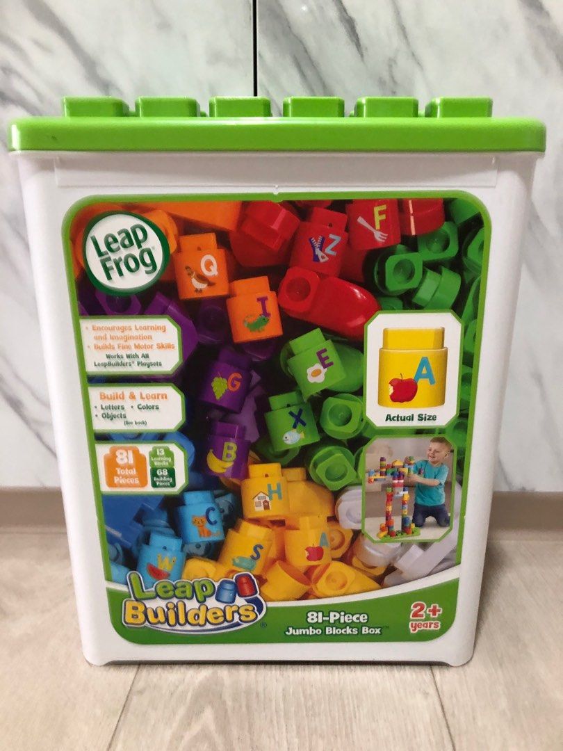 LeapFrog LeapBuilders 81-Piece Jumbo Blocks Box, Hobbies & Toys, Toys ...
