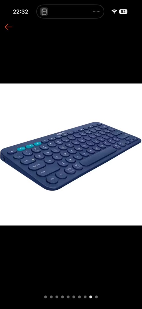 Logitech K380 Slim Multi-Device Bluetooth Keyboard - Blue, Computers ...