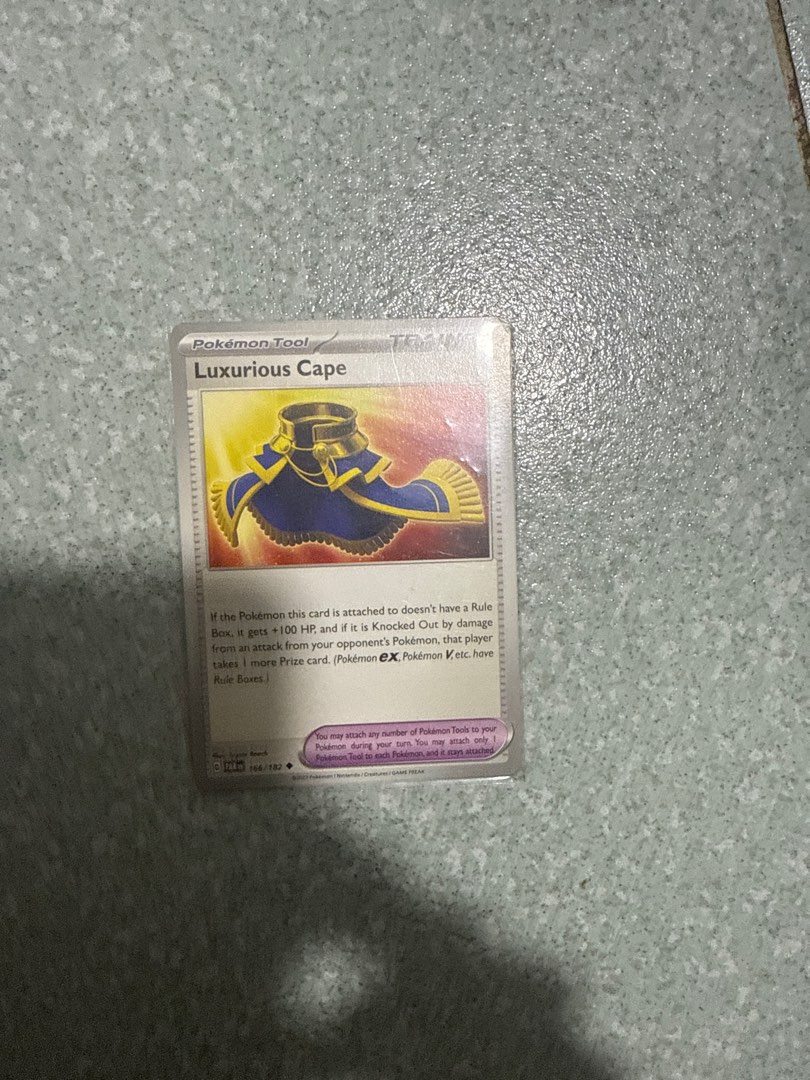 Luxurious Cape Pokemon Tool Card, Hobbies & Toys, Toys & Games on Carousell