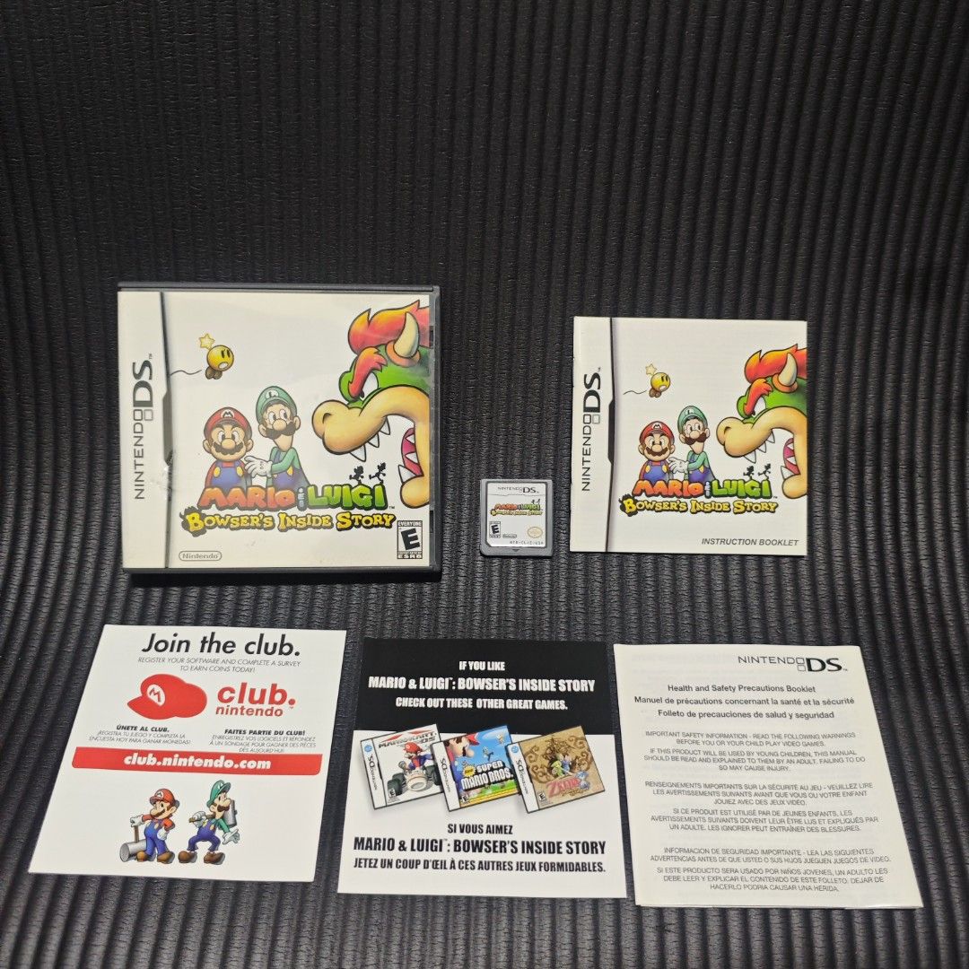 Mario & Luigi Bowsers Inside Story DS Game Authentic CIB, Video Gaming ...