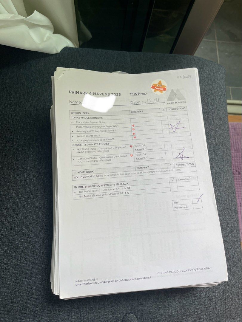 Math mavens Primary 4 Math study notes/worksheets, Hobbies & Toys ...