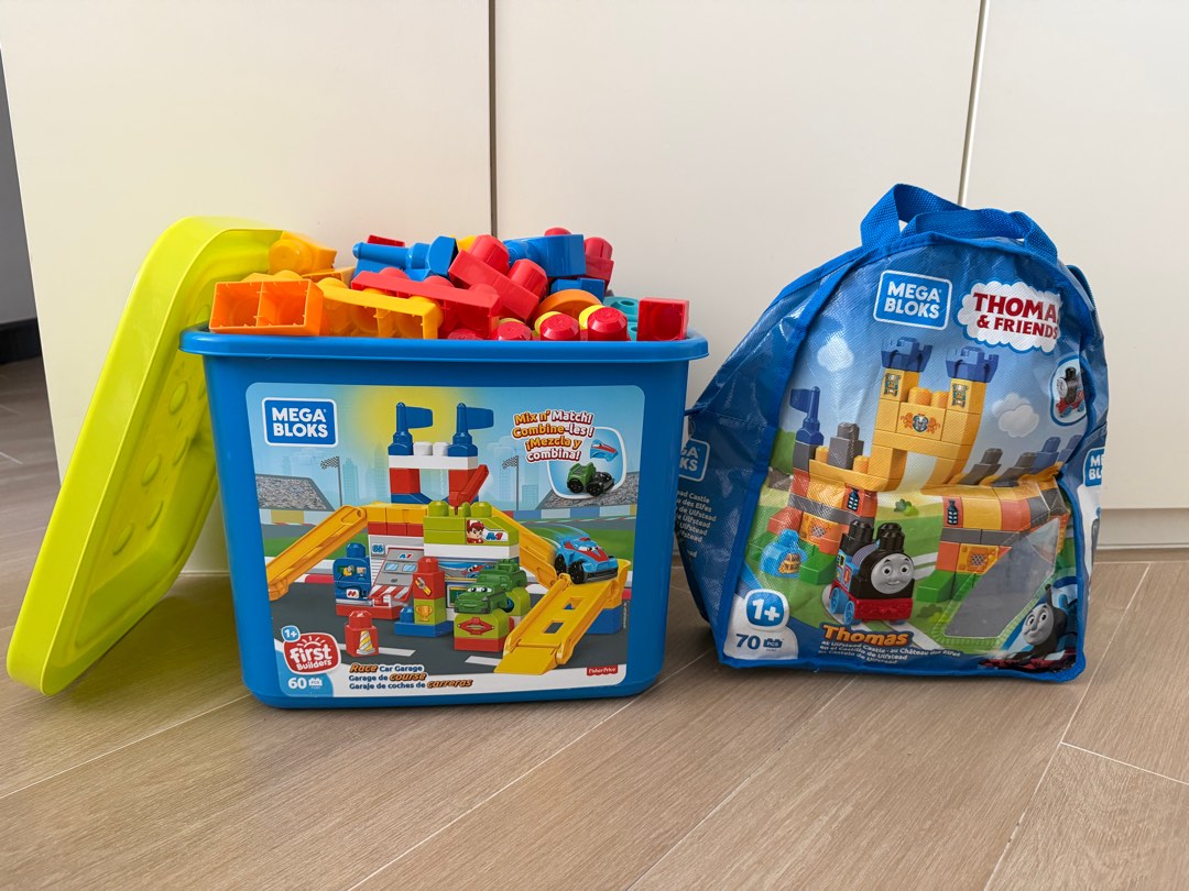 Mega Bloks Car Garage/ Thomas & Friends Building Blocks/ Train Ser, 興趣及 ...