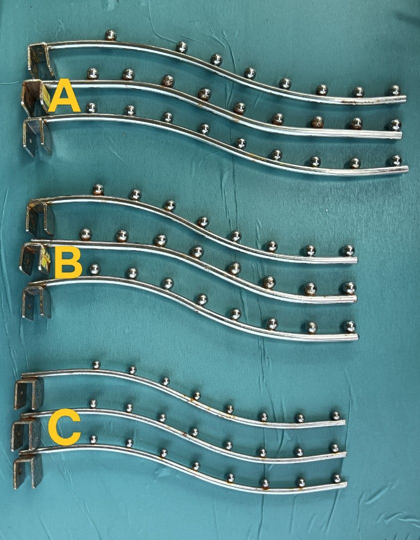 144 units Metal Square Bar Waterfall Clothes Hanger, Furniture & Home ...