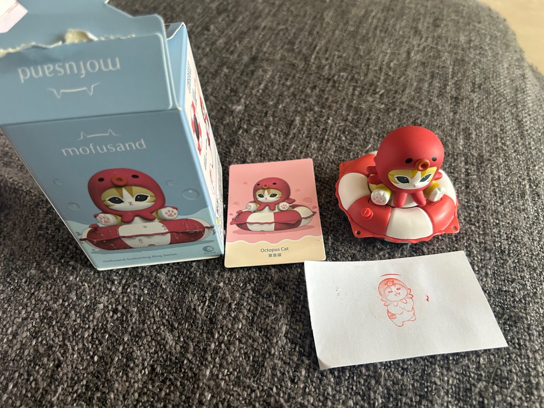 Mofusand Octopus Cat Swimming Ring Series, Hobbies & Toys, Toys & Games ...