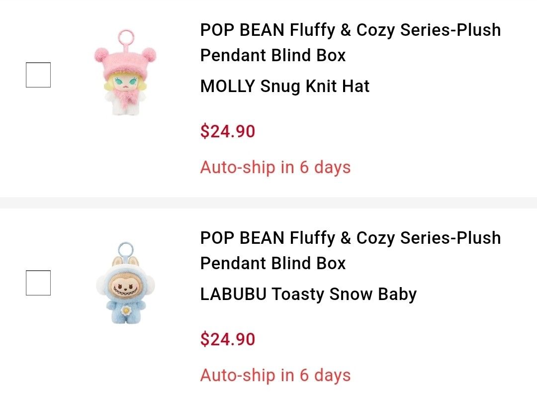 Molly & Labubu Popbean Keychain, Hobbies & Toys, Toys & Games on Carousell