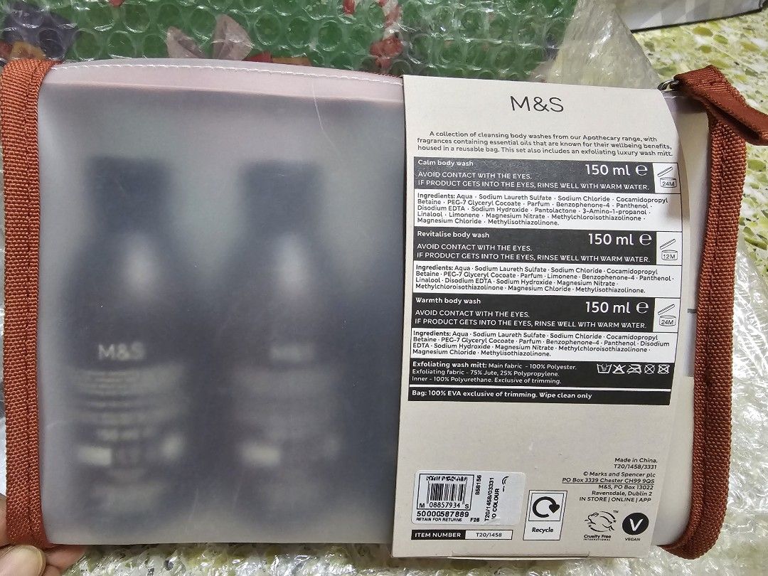 M&S Apothecary Body Wash Collection Set, Beauty & Personal Care, Bath ...