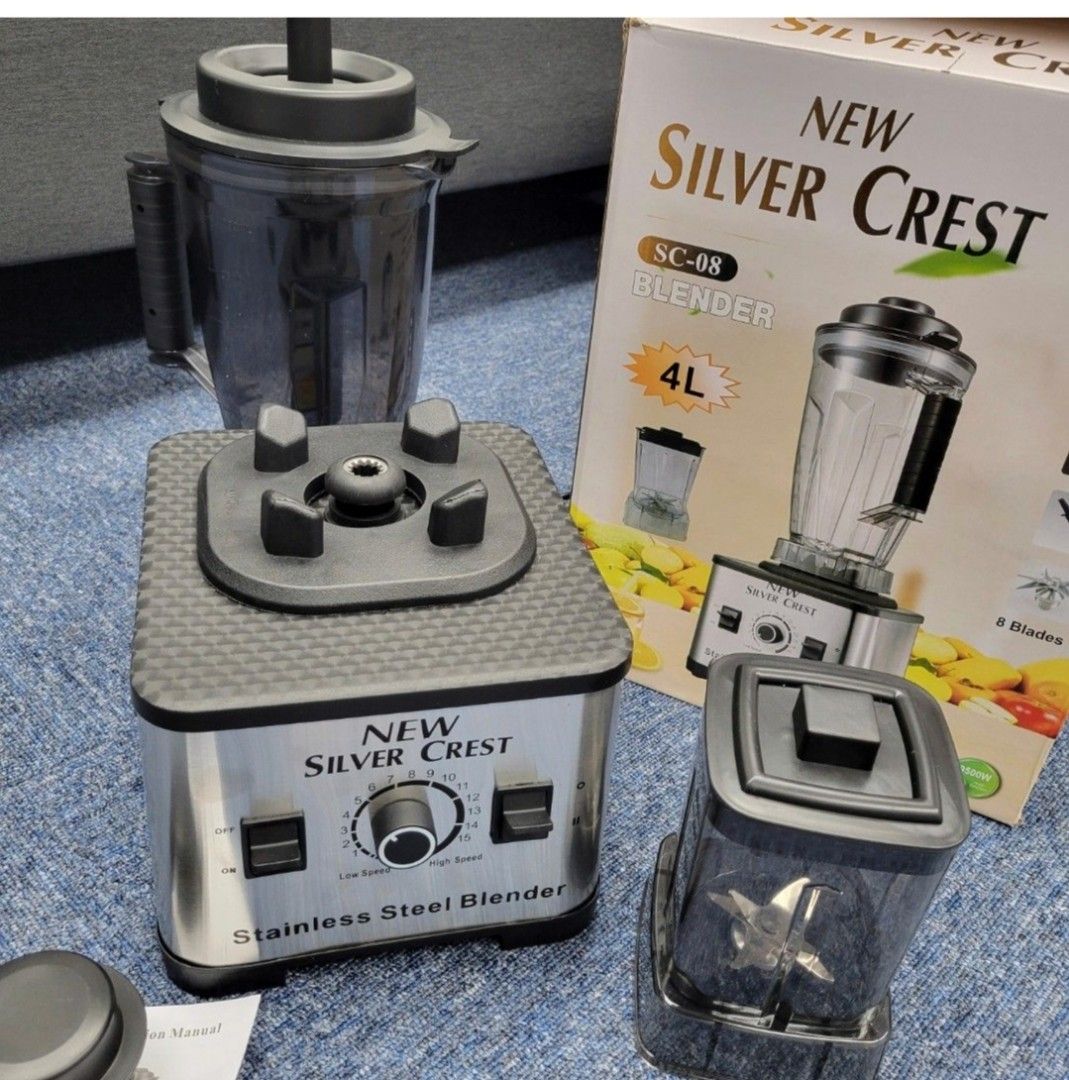 New Silver Crest Stainless Steel Blender SC-08 4L, 家庭電器, 廚房電器, 榨汁機及攪拌機 ...