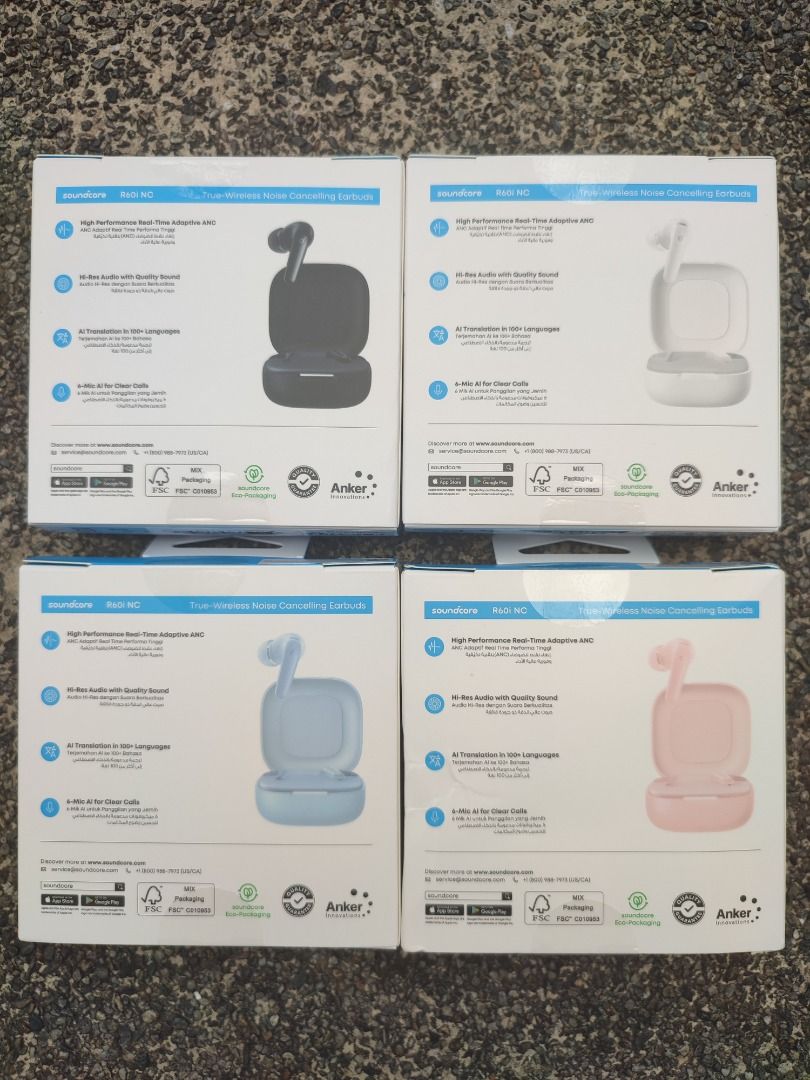 [NEW] soundcore by Anker R60i NC Noise Cancelling Wireless Earbuds 52 ...