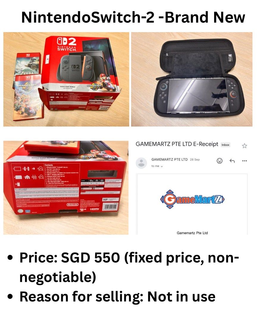 Nintendo-Switch-2 Brand New, Video Gaming, Video Game Consoles ...