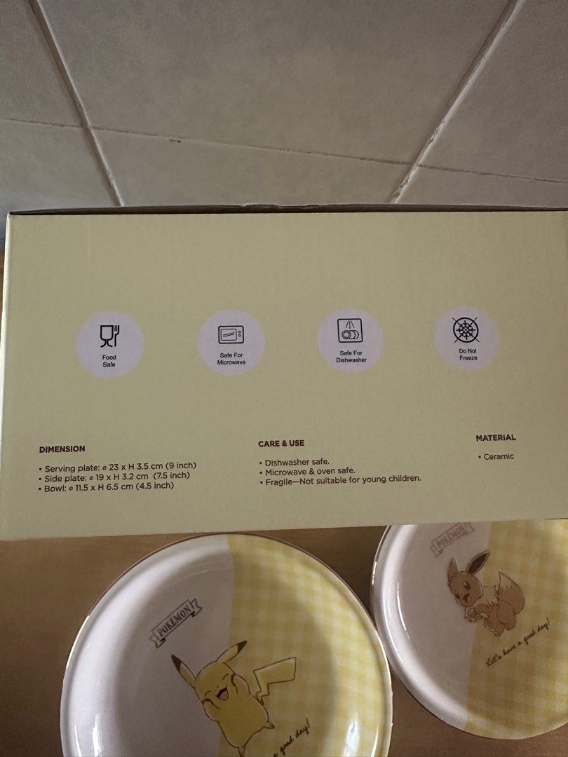 NTUC Pokemon ceramic dinnerware set (4 piece), Furniture & Home Living ...