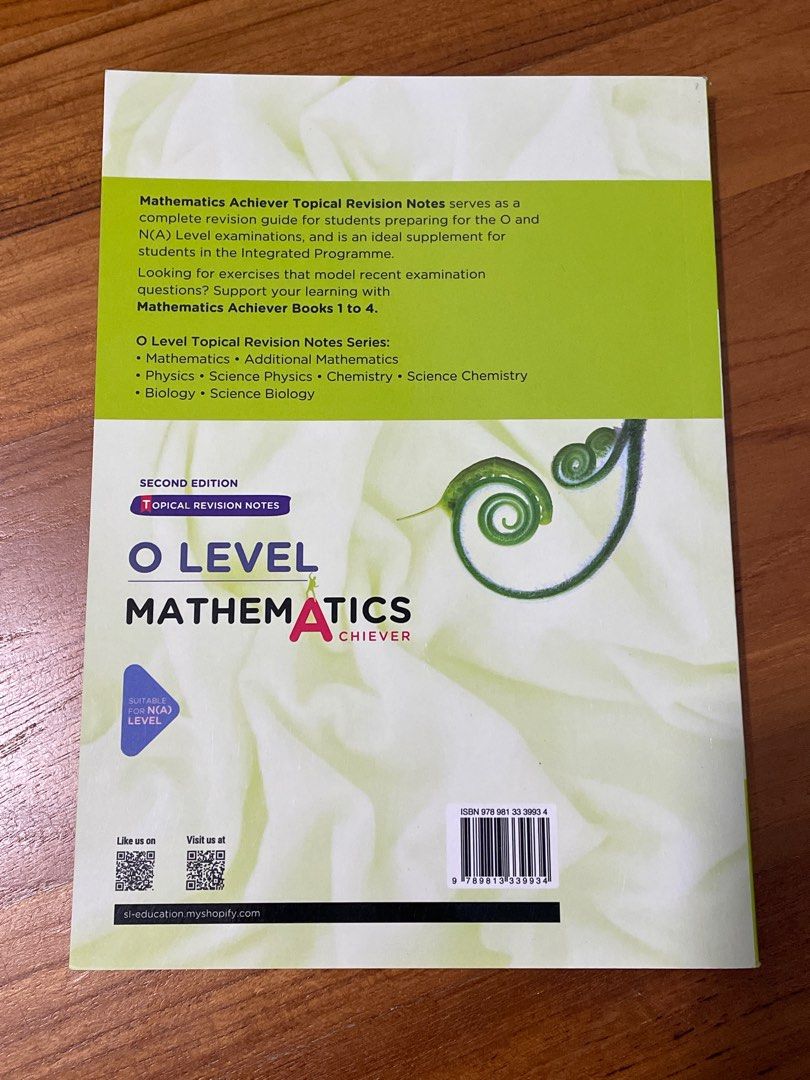O Level Mathematics Achiever Topical Revision Notes, Hobbies & Toys ...