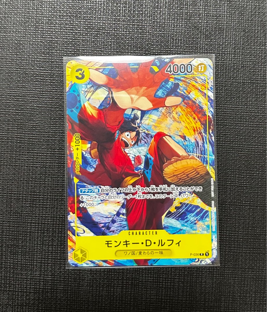 One Piece Card Game - Monkey D. Luffy P-036, Hobbies & Toys, Toys ...