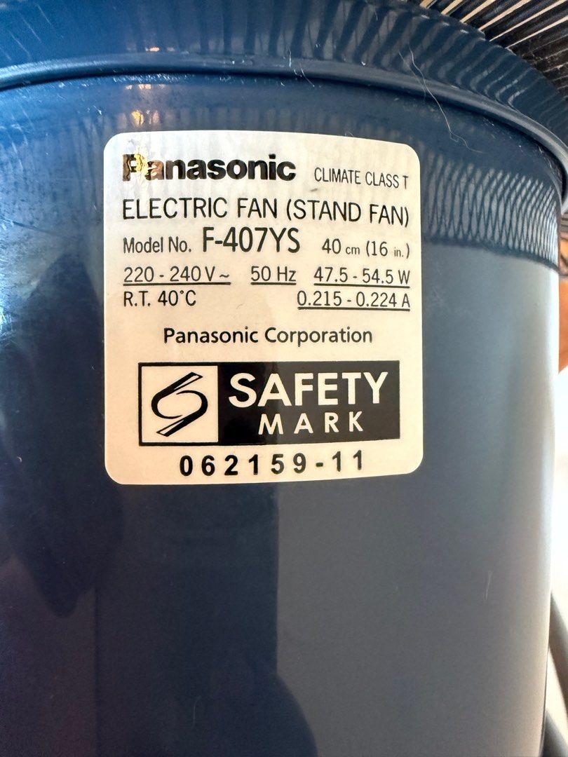 Panasonic Stand Fan, Furniture & Home Living, Lighting & Fans, Fans on ...