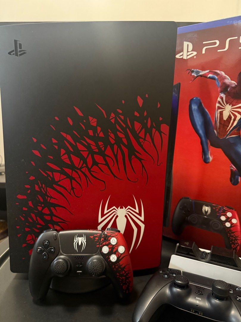 PlayStation PS5 Spider-Man 2 Limited Edition Console + 1 Midnight Black ...