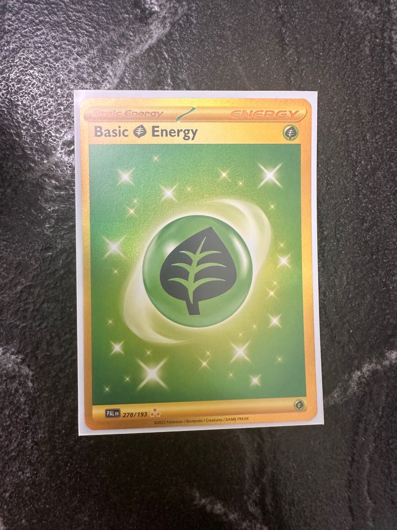 Pokemon Basic Grass Energy Gold Card, Hobbies & Toys, Toys & Games on ...